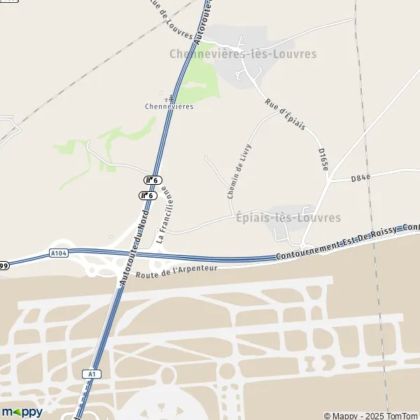 Plan Épiais-lès-Louvres : carte de Épiais-lès-Louvres (95380) et infos pratiques