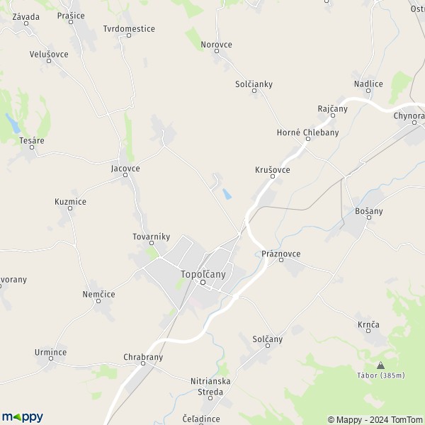Plan Topoľčany : carte de Topoľčany (955 01) et infos pratiques