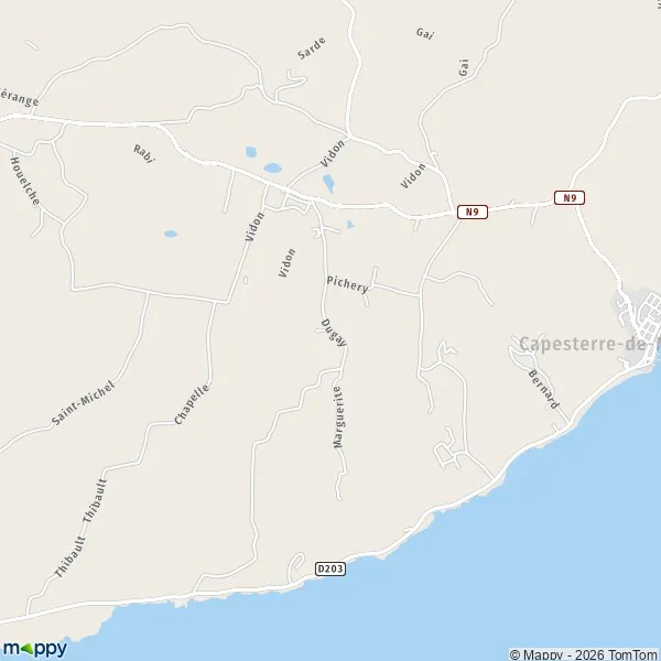 Plan Dugay : carte de Dugay, 97140 Capesterre-de-Marie-Galante et infos ...