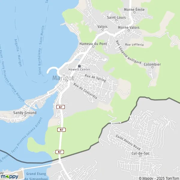 Plan Concordia : carte de Concordia, 97150 Saint-Martin et infos pratiques