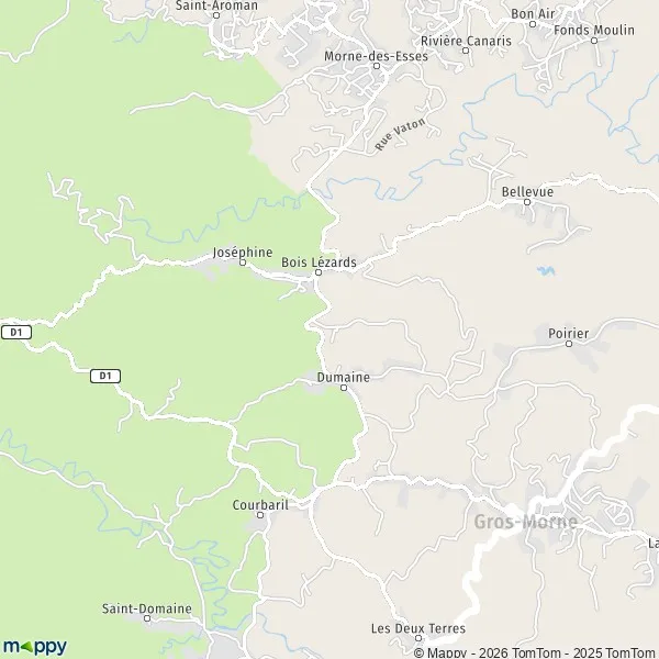 Plan Côte d'Or : carte de Côte d'Or, 97213 Gros-Morne et infos pratiques