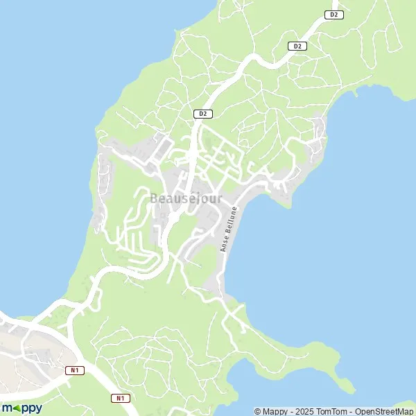 Plan Beauséjour : carte de Beauséjour, 97220 La Trinité et infos pratiques