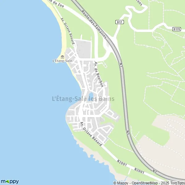 Plan L'Etang-Salé-les-Bains : carte de L'Etang-Salé-les-Bains (97427 ...