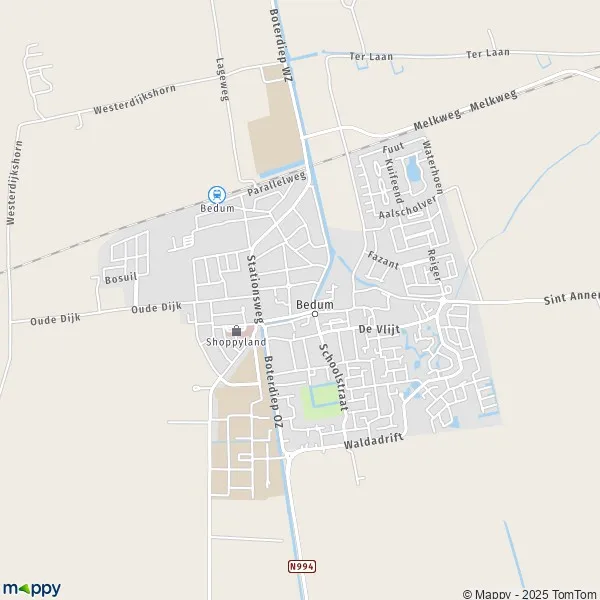Plan Bedum : carte de Bedum, 9781 Het Hogeland et infos pratiques