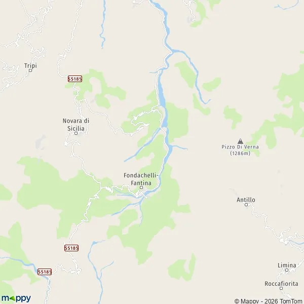 Plan Fondachelli-Fantina : carte de Fondachelli-Fantina (98050) et ...