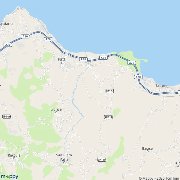 Plan Patti : carte de Patti (98066) et infos pratiques