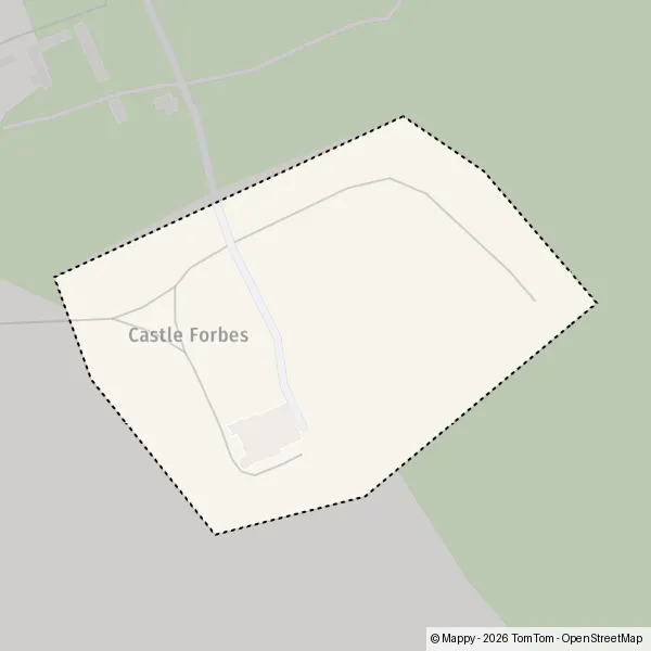Plan Castle Forbes : carte de Castle Forbes, Comté d'Aberdeen AB33 8 et ...
