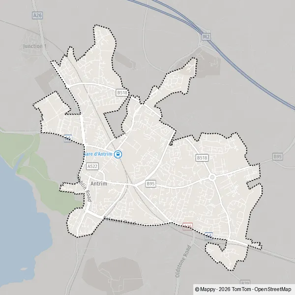 Plan Antrim : carte de Antrim, Antrim and Newtownabbey BT41 4 et infos ...