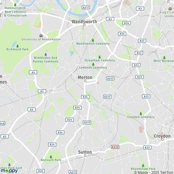 Plan Merton : carte de Merton (CR0 3) et infos pratiques