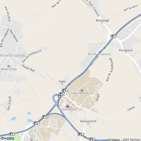 Plan Mondercange : carte de Mondercange (L) et infos pratiques