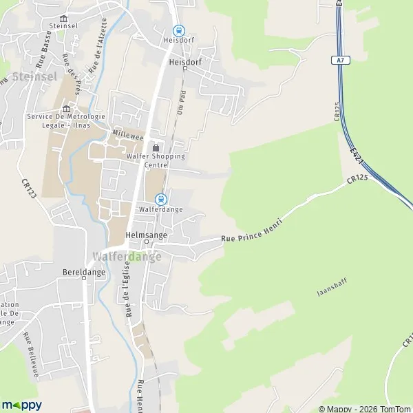 Plan Walferdange : carte de Walferdange (L) et infos pratiques