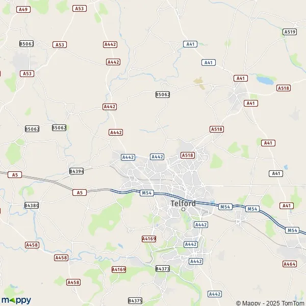 Plan Telford : carte de Telford (TF3 4) et infos pratiques