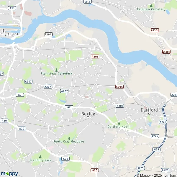 Plan Bexley : carte de Bexley (BR7 6) et infos pratiques