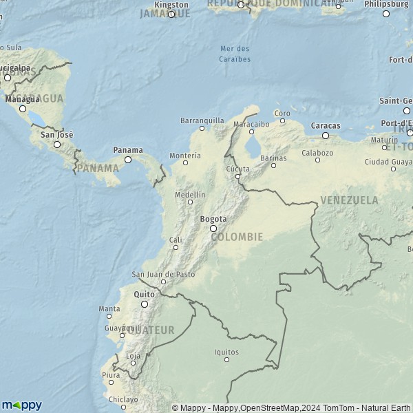 Carte Colombie : plan de Colombie et infos pratiques - Mappy