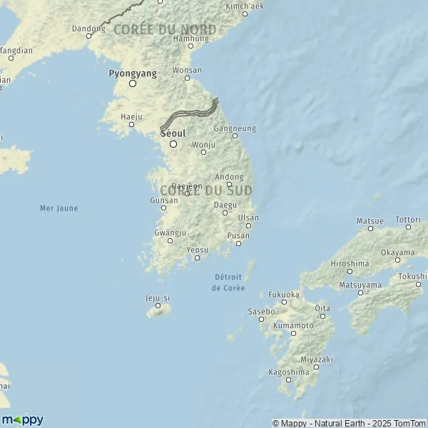 Carte Corée du Sud : plan de Corée du Sud et infos pratiques - Mappy