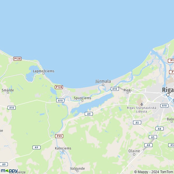 Carte Jūrmala : plan de Jūrmala et infos pratiques - Mappy