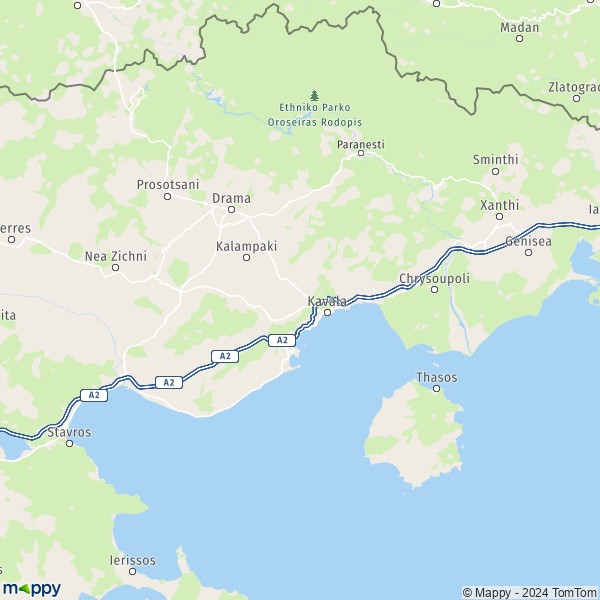 Carte Kavala : plan de Kavala et infos pratiques - Mappy