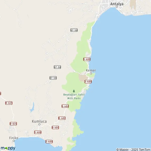 Carte Kemer : plan de Kemer et infos pratiques - Mappy