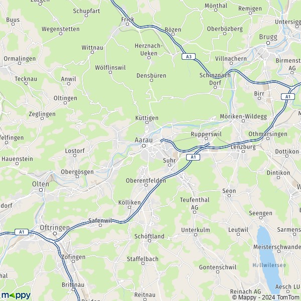 Carte Aarau : plan de Aarau et infos pratiques - Mappy
