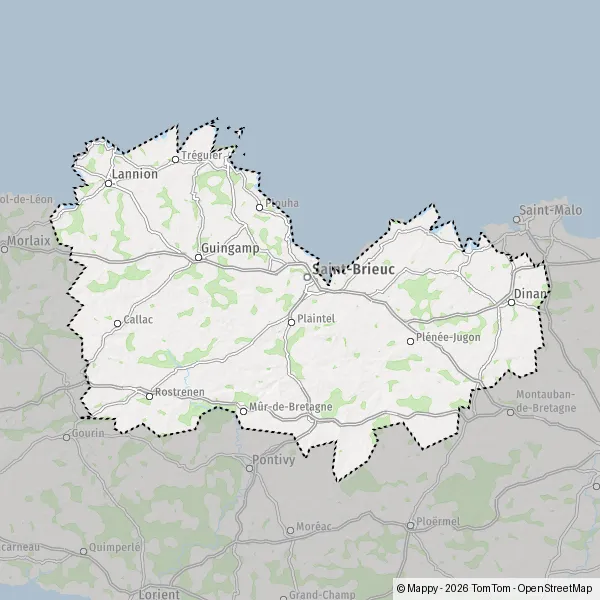 Carte Côtes-d'Armor : plan de Côtes-d'Armor et infos pratiques - Mappy