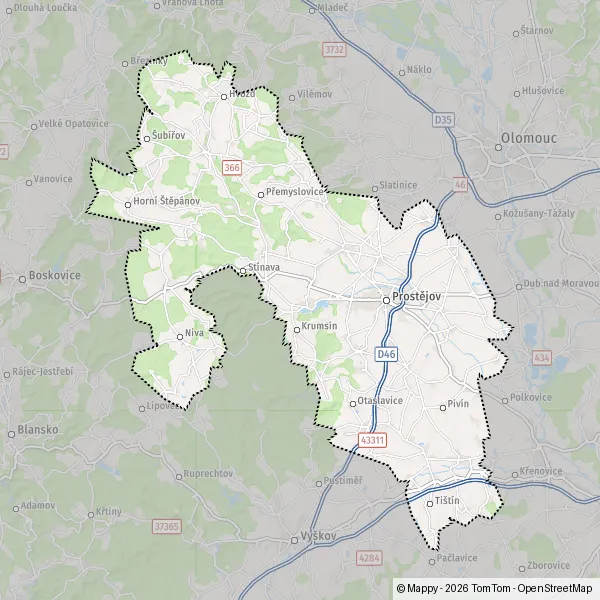 Carte Prostějov : plan de Prostějov et infos pratiques - Mappy