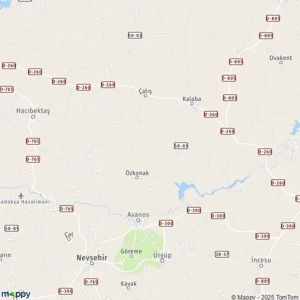 Carte Avanos : plan de Avanos et infos pratiques - Mappy