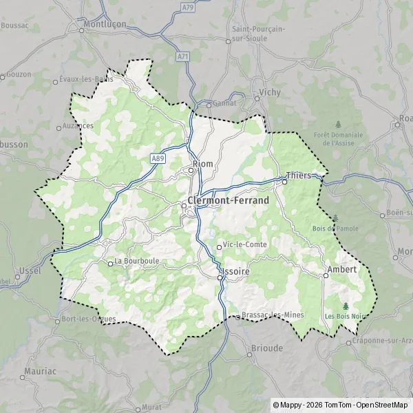 Carte Puy-de-Dôme : plan de Puy-de-Dôme et infos pratiques - Mappy