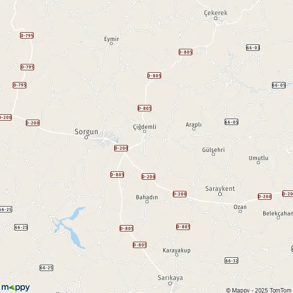 Carte Sorgun : plan de Sorgun et infos pratiques - Mappy