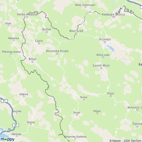 Carte Unsko-sanski : plan de Unsko-sanski et infos pratiques - Mappy