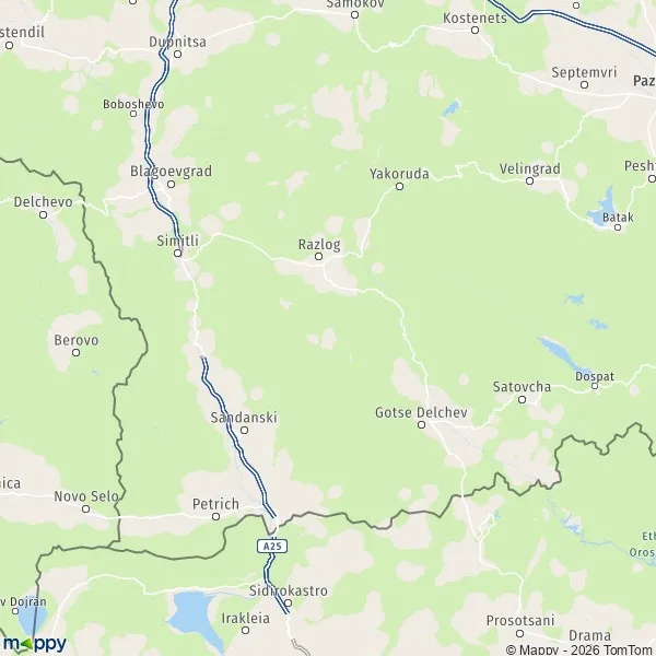 Carte Blagoevgrad : plan de Blagoevgrad et infos pratiques - Mappy