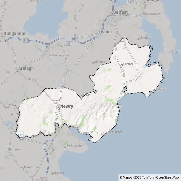 Carte Newry, Mourne and Down : plan de Newry, Mourne and Down et infos ...