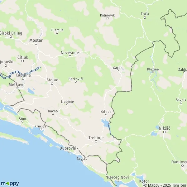 Carte Trebinje : plan de Trebinje et infos pratiques - Mappy