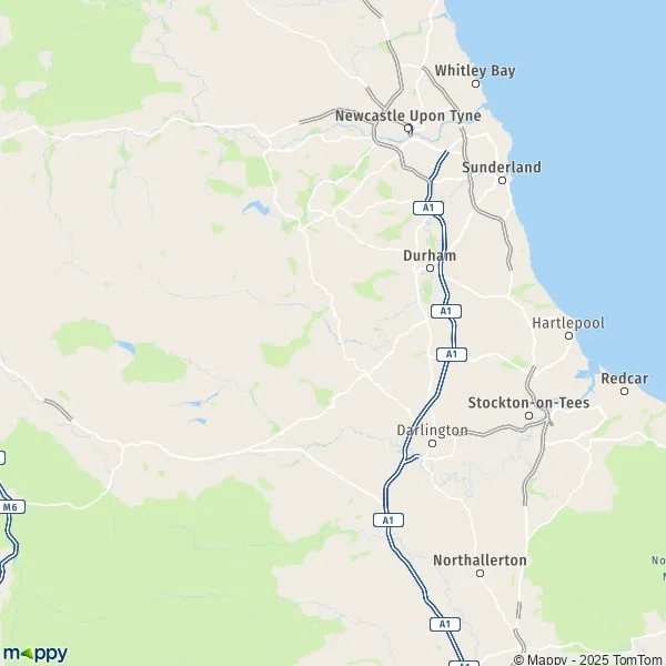 Plan Durham : carte de Durham (DH1 1) et infos pratiques