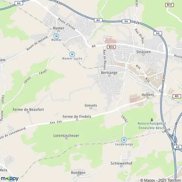 Plan Bertrange : carte de Bertrange (L-1150) et infos pratiques