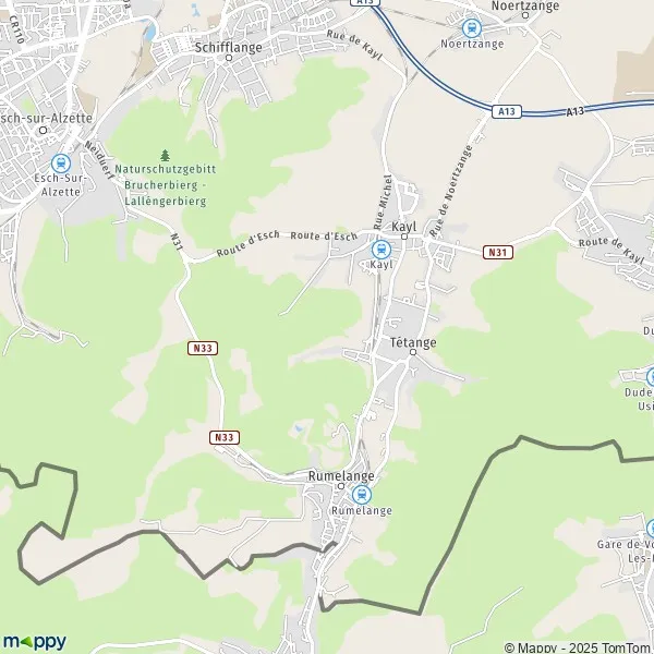 Plan Kayl : carte de Kayl (L-3611) et infos pratiques