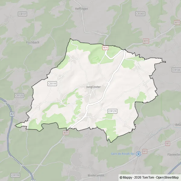 Plan Junglinster : carte de Junglinster (L-4561) et infos pratiques