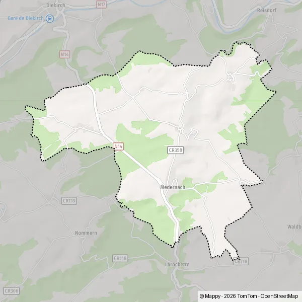 Plan Vallée de l'Ernz : carte de Vallée de l'Ernz (L-4741) et infos ...