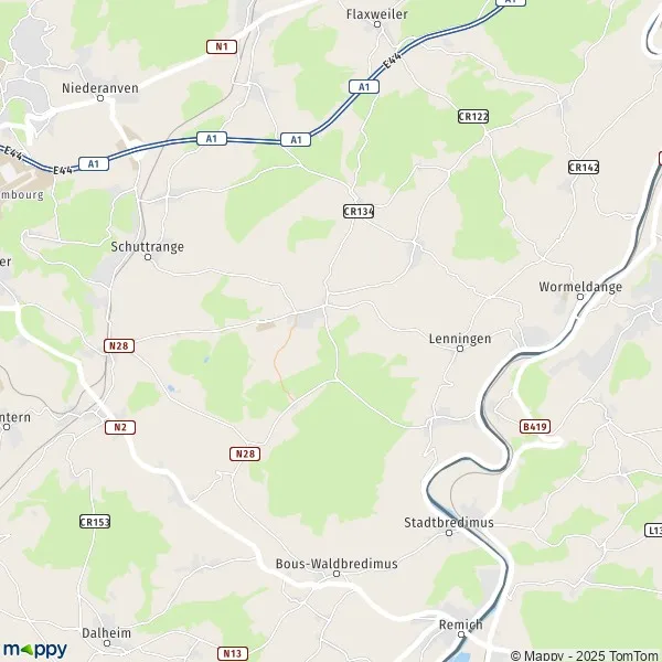 Plan Lenningen : carte de Lenningen (L-4842) et infos pratiques