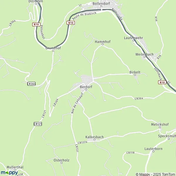 Plan Berdorf : carte de Berdorf (L) et infos pratiques