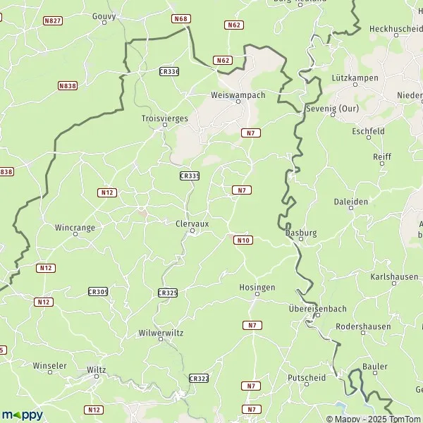 Plan Clervaux : carte de Clervaux (L) et infos pratiques
