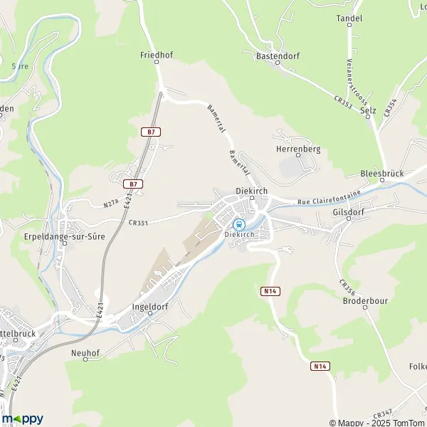Plan Diekirch : carte de Diekirch (L) et infos pratiques