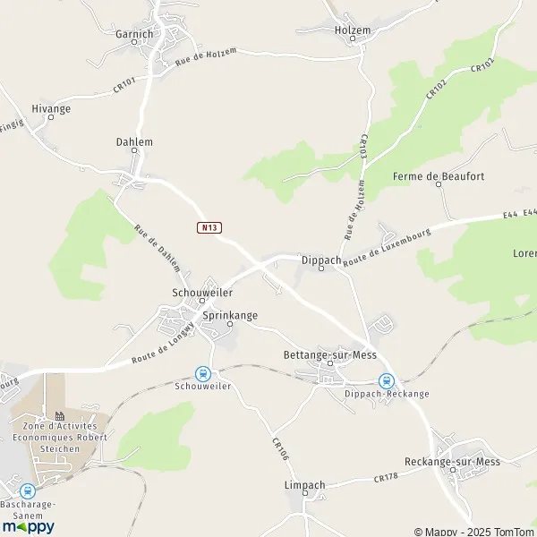 Plan Dippach : carte de Dippach (L) et infos pratiques