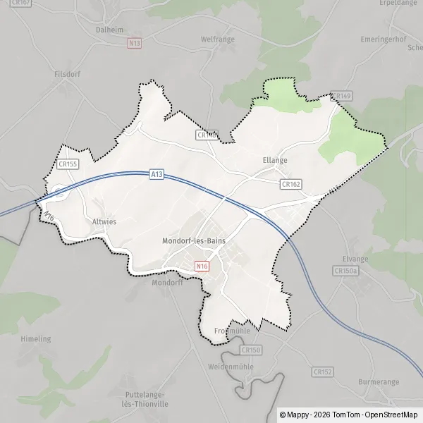 Plan Mondorf-les-Bains : carte de Mondorf-les-Bains (L) et infos pratiques