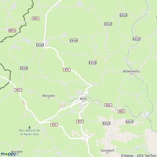 Plan Wiltz : carte de Wiltz (L) et infos pratiques