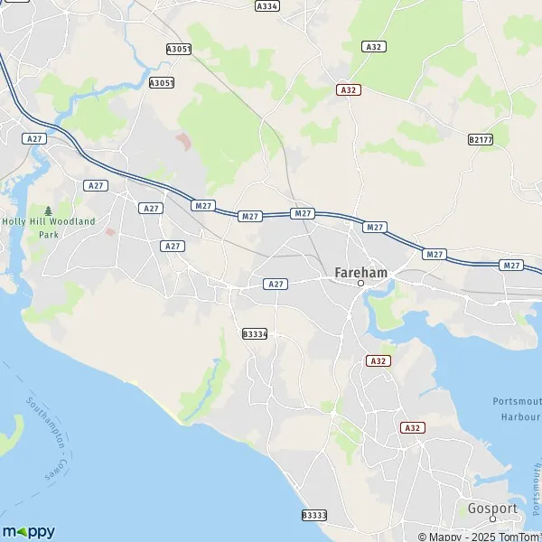 Plan Fareham : carte de Fareham (PO14 1) et infos pratiques