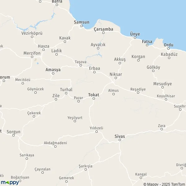 Carte Tokat : plan de Tokat et infos pratiques - Mappy