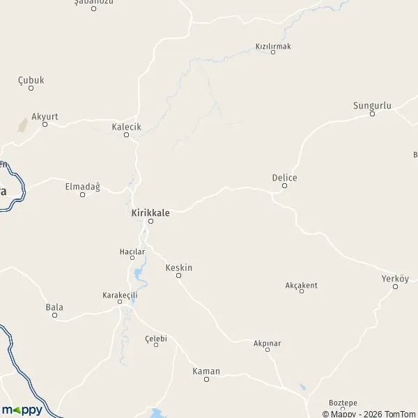 Carte Kirikkale : plan de Kirikkale et infos pratiques - Mappy