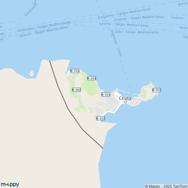 Carte Ceuta : plan de Ceuta et infos pratiques - Mappy