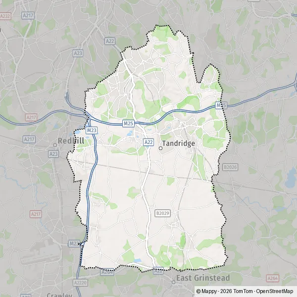 Plan Tandridge : carte de Tandridge (RH8 0) et infos pratiques