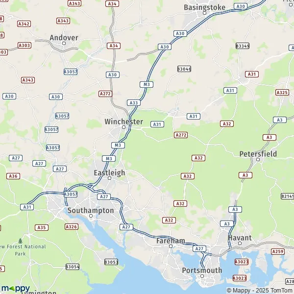 Plan Winchester : carte de Winchester (SO21 1) et infos pratiques